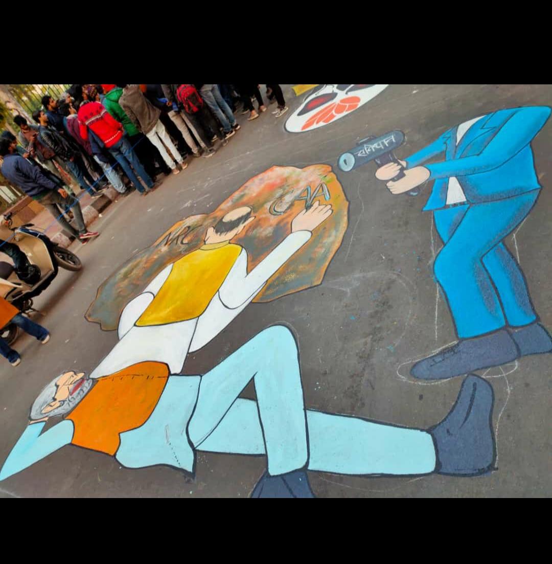 Streets around Jamia coloured live with protest art | SabrangIndia
